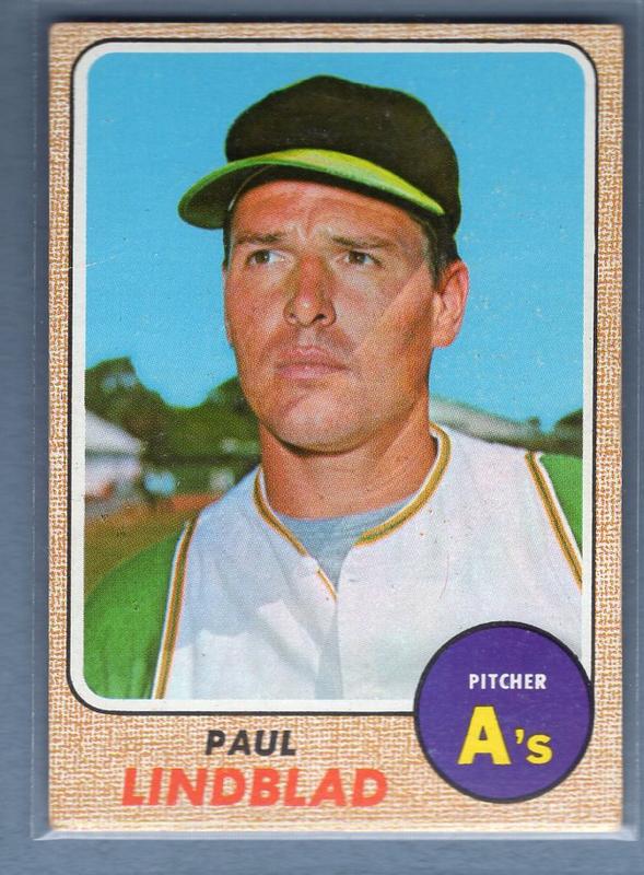 1968 Topps 127 Paul Lindblad(1) VG-EX SET BREAK – squirescollectibles